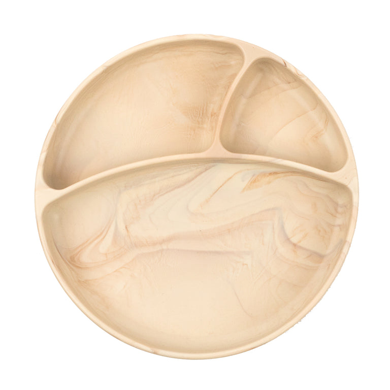 BT Plate - tan marble – Initially Yours Gifts
